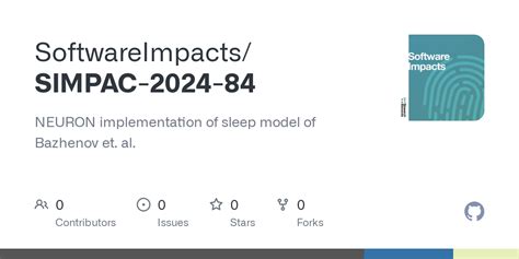 GitHub SoftwareImpacts SIMPAC NEURON Implementation Of Sleep Model Of Bazhenov Et Al