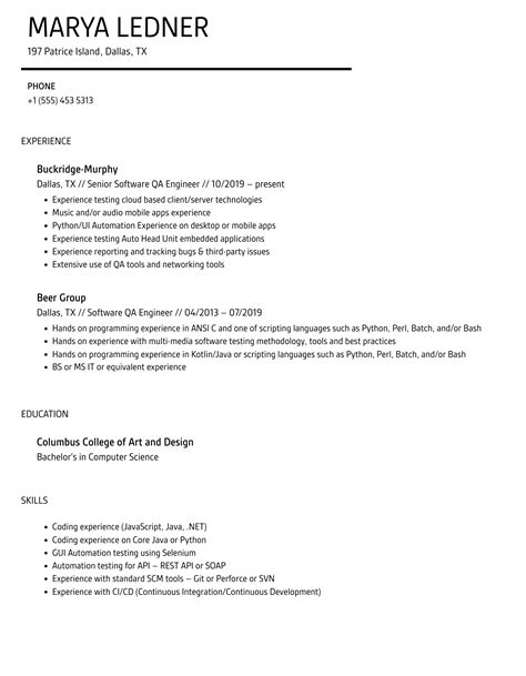 Software QA Engineer Resume Samples Velvet Jobs Software QA Engineer Resume Samples Velvet Jobs