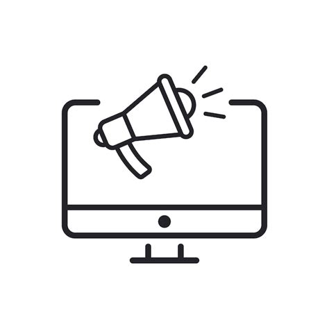 Digital Advertising White Icon Digital Ads Icon Royalty Free Images