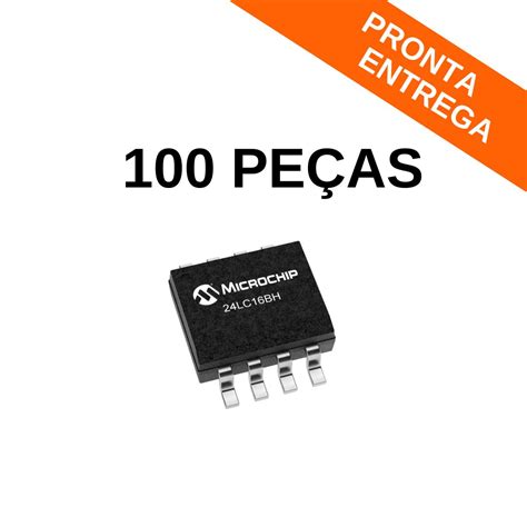Kit 100 Peças Circuito Integrado AT24C01C PDIP 8 PTH Circuitos