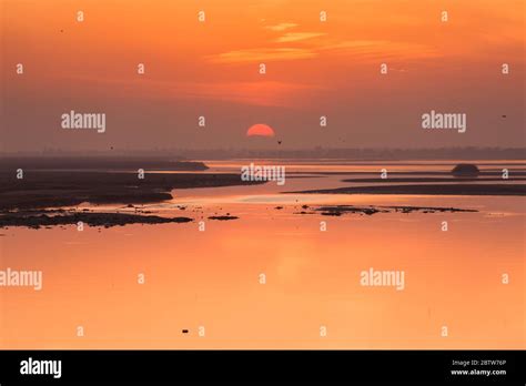 Sunset Of Jhelum River Ancient Hydaspes River Jhelum City Jhelum