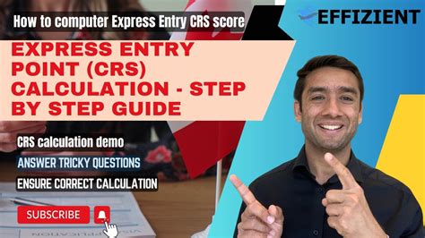 Express Entry Point Crs Calculation Step By Step Guide Youtube