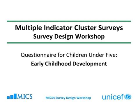 Ppt Multiple Indicator Cluster Surveys Survey Design Workshop