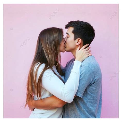 남자는 그의 사랑스러운 연인 소녀 애인의 발렌타인 데이 커플에 선물을 선물 하트 박스 배경 빨간 풍선 하트 키스에 여자 친구