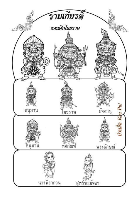 ตัวละครในวรรณคดี รามเกียรติ์ บ้านสื่อ Kru Pui Facebook