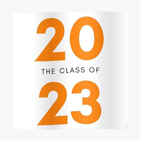 Class Of 2023 Simple Typography Black 2023 Class Of Graduation Design Poster For Sale By