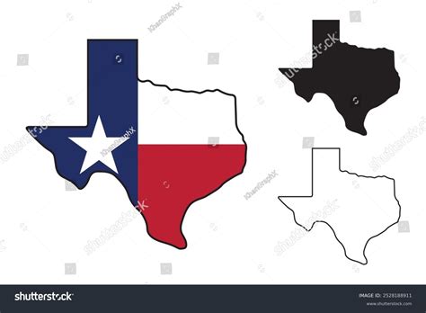 Texas Map Vector Art Design Illustration Stock Vector Royalty Free