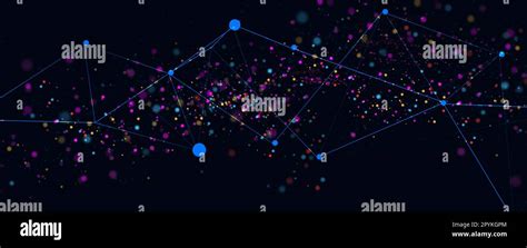 Neural Network Concept Connected Cells With Links High Technology Process Abstract Futuristic