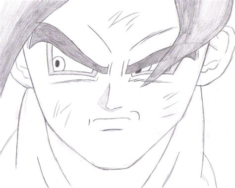 Ssj4 Goku Face Sketch By Adrianv384 On Deviantart