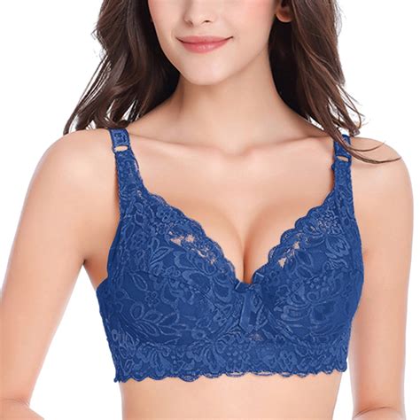 Visaly Bandeau Bra For Large Breasts Ladies Lace Bra Push Up Side