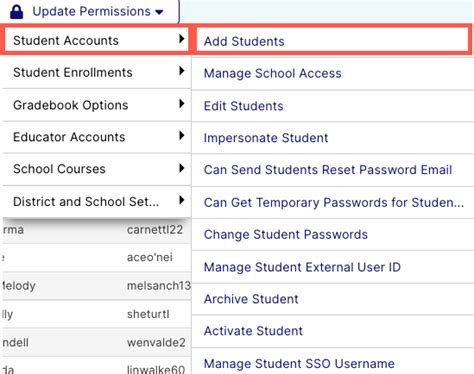 updating permissions for multiple educators edgenuity