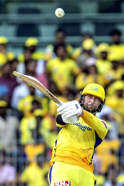 Chennai Csk Batsman Devon Conway Plays A Shot During The Ipl 2023 Match