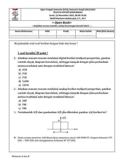 Contoh Soal Sistem Komunikasi Pdf