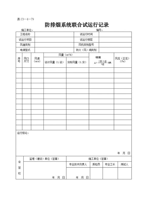 某工程防排烟系统联合试运行记录 通排风布置图 土木在线