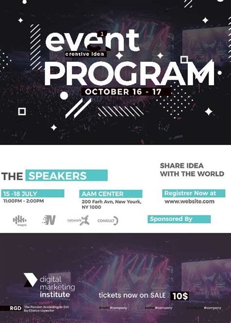 10 Event Program PSD Template Free Template Business PSD Excel Word PDF