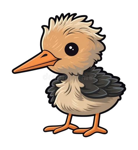 Funny And Cute Bird Transparency Sticker Black Tailed Godwit Stock