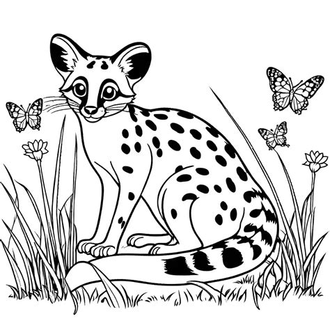 Genet Exploring Meadow Coloring Page Lulu Pages