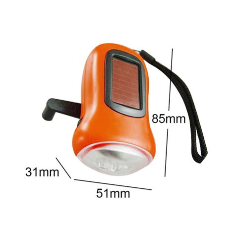 Lámpara Manivela Solar Dynamo Antorcha Exterior Emergencia Led Linterna