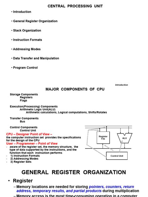 Cpu1 Pdf Central Processing Unit Computing
