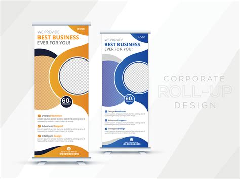 Pro Vector Moderno Corporativo Rodar Arriba Bandera Diseño Estar Modelo