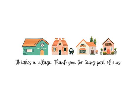 It Takes A Village Thank You For Being Part Of Ours Card For Friend For