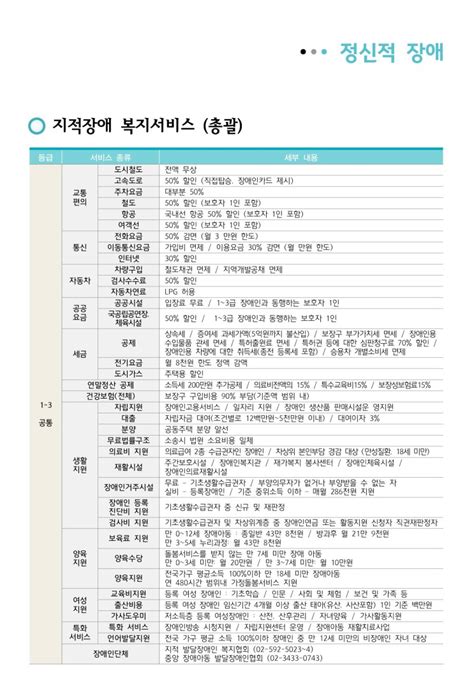 정신적 장애지적장애 자폐성장애 정신적장애 1급 2급 3급 복지서비스 및 장애인 혜택 정리 네이버 블로그