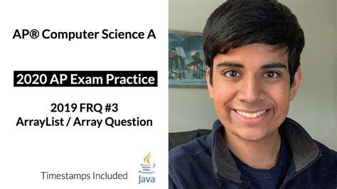APCS 2020 Exam Practice 2 FRQ 2019 3 ArrayList Arrays Question AP Computer Science A