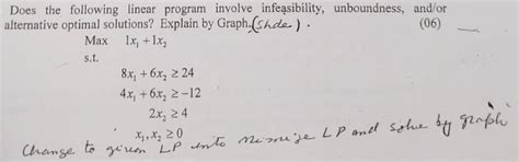 solved i ﻿does the following linear program involve