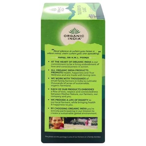 Organic India Classic Tulsi Green Tea Bags 174 G 25 Pcs Jiomart