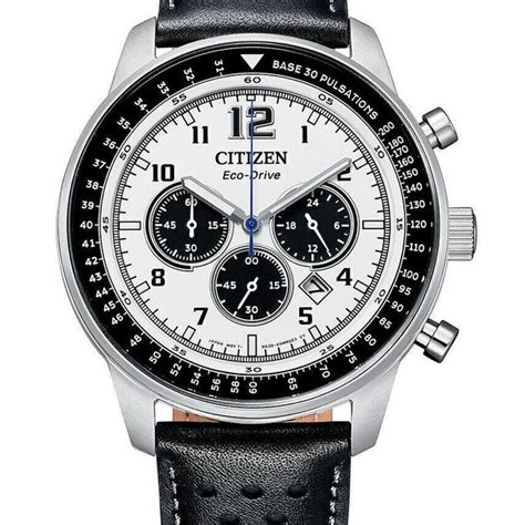 Orologio Cronografo Citizen Uomo Eco Drive Quadrante Bianco