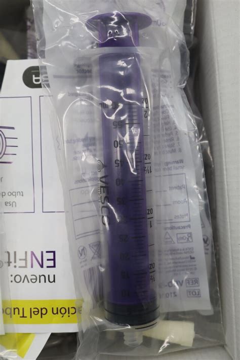 New VESCO MEDICAL Vesco VED TC ENFit Tip Syringe With Transition Connector ML Box Of