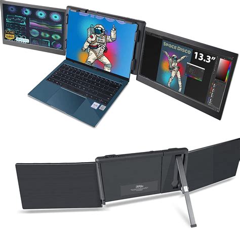 Kwumsy Triple Pantalla Para Portatil 14 Pulgadas Monitor Portátil