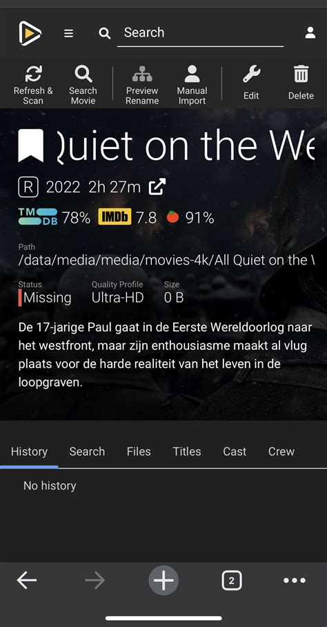 Movie Info Language Dutch Issue Radarr Radarr GitHub