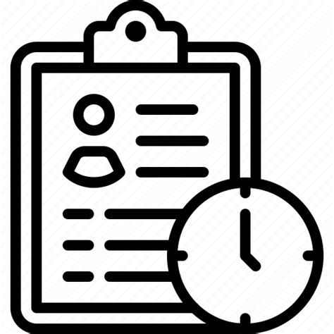 Clipboard Outline Icon Time Checklist Deadline Business List Icon Download On Iconfinder
