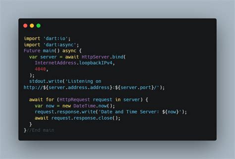a implementation of a collection of terminal server samples in dart
