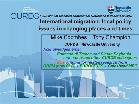 Ppt Mike Coombes Tony Champion Curds Newcastle University Acknowledgements Powerpoint