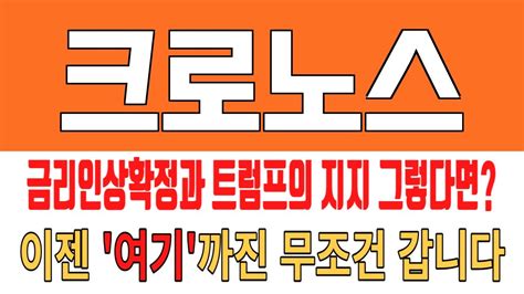 코인 크로노스 크로노스 코인분석 목표가로 향해 나아가는 방향성 찾아보자 Youtube