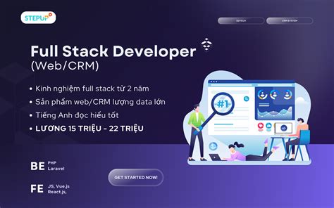 Full Stack Developer Web CRM PHP Laravel JS Vuejs Reactjs Step