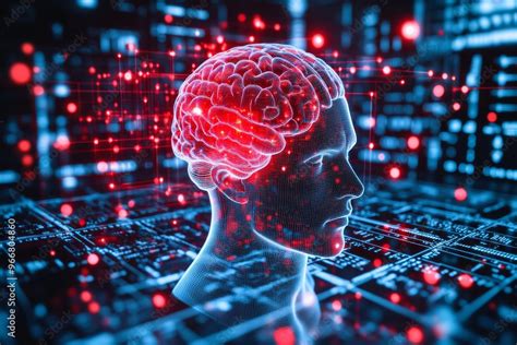 Neural Oscillation Signal Processing And Brainwave Synchronization Human Brain Overlayed On A