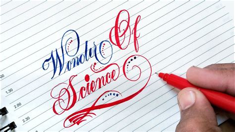 How To Write Wonder Of Science In Beautiful Stylish Lettering Youtube
