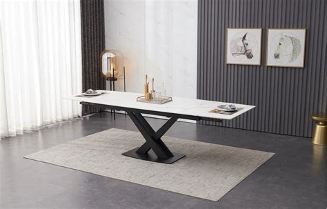 Ceramic Extending Table White Chelsea Home And Leisure Ltd