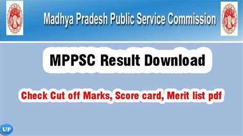 Mppsc Result Prelims Exam Cut Off Score Card Merit List