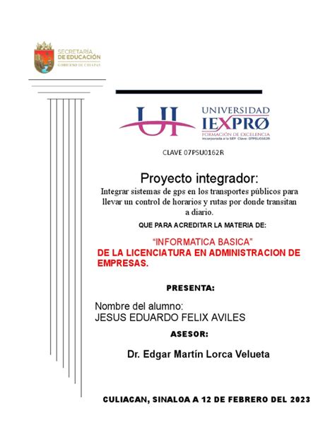 Proyecto Informatica Final Pdf Informática Autobús