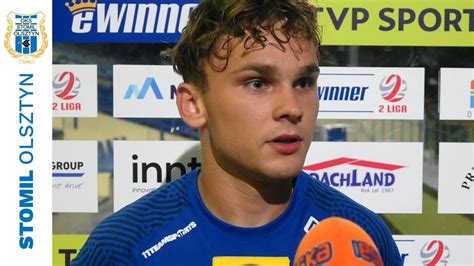 Filip Wójcik po meczu z Chrobrym Głogów Stomil Olsztyn S A