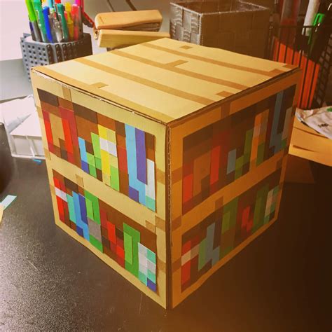 Minecraft Papercraft Bookshelf