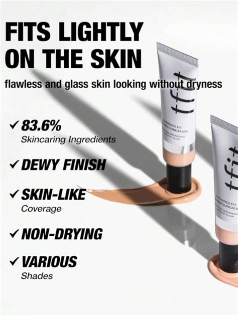 Tfit Radiance Fit Serum Foundation 30g Flawless Coverage Dewy Finish