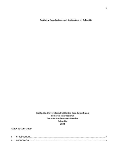 Ccio Internacional Entrega 2 Escenario 7 Pdf Aduana Colombia
