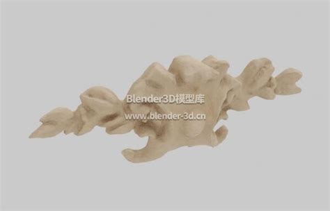 Blender 装饰石雕雕花浮雕3d模型素材资源免费下载 Blender3d模型库