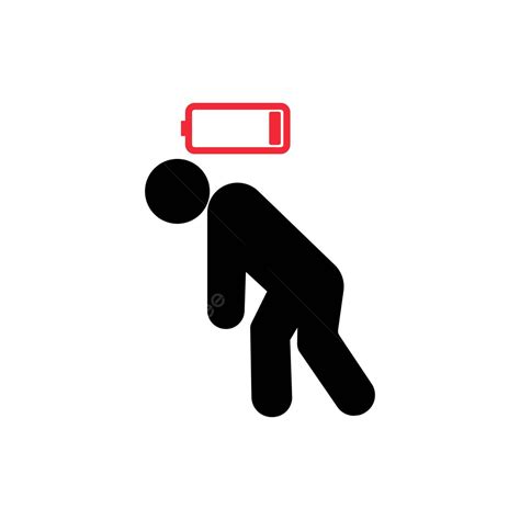Fatigued Person Icon Symbolizing Burnout And Stress Energetic Fatigue