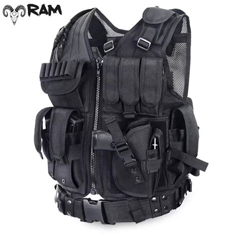 Ram Airsoft Tactical Vest Black Airsoftshop